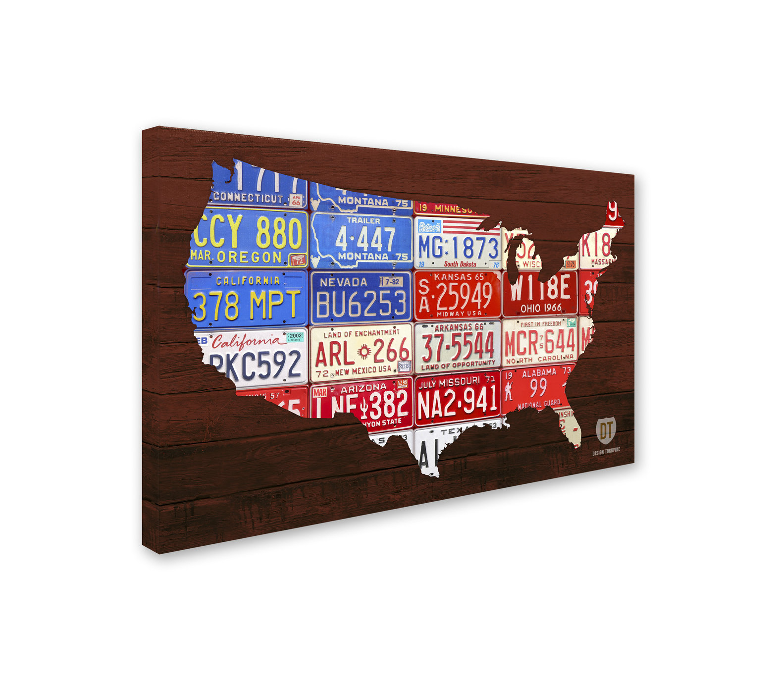 "USA Flag Map" Canvas Art by Design Turnpike, 30"x47" - Traditional ...