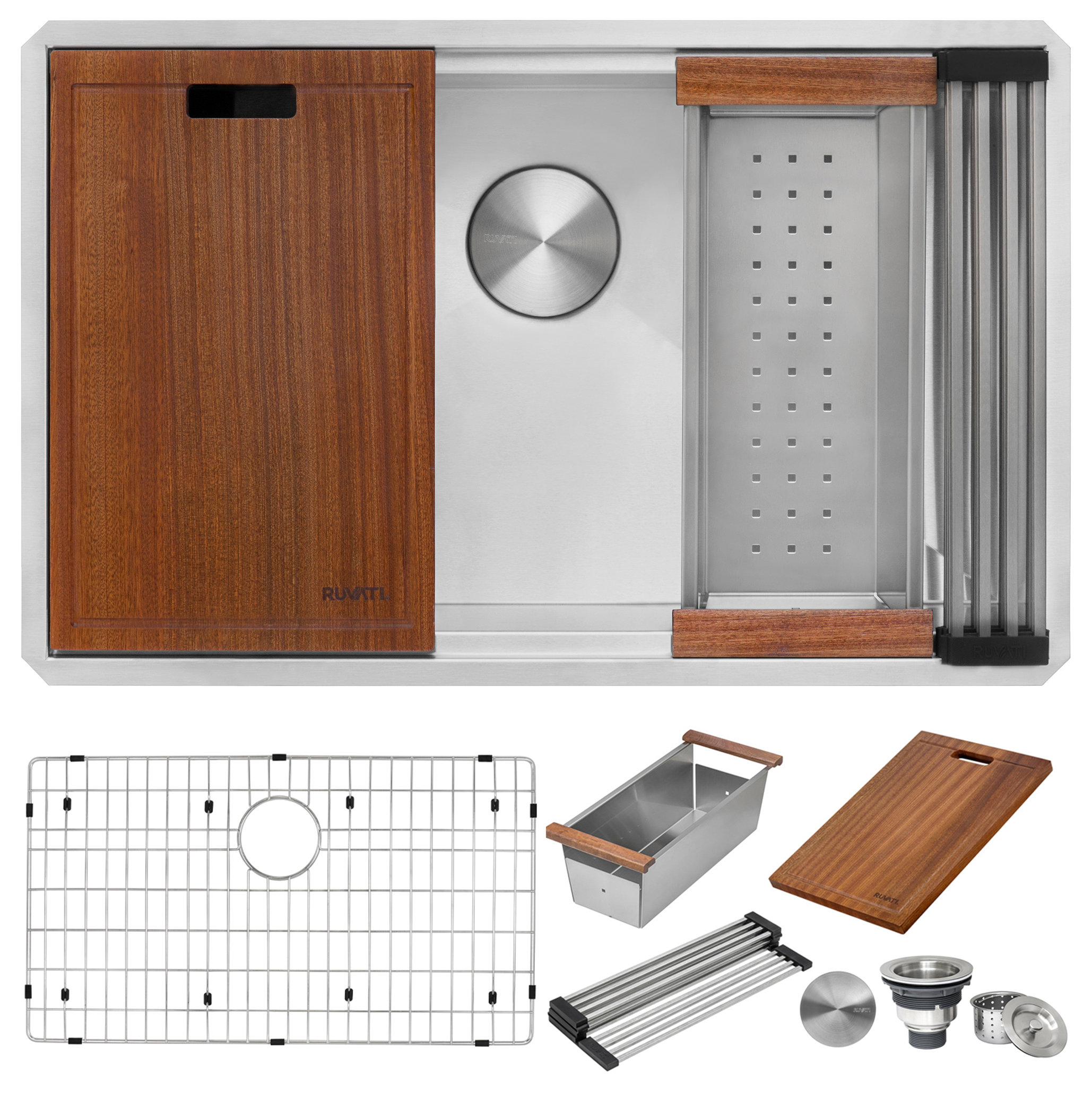 Ruvati RVH8300 Undermount 16 Gauge 32" Kitchen Sink Single Bowl ...