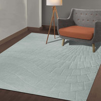 Hand Tufted Aqua Wool Area Rug, 5'6"x7'10" - Contemporary - Area Rugs ...