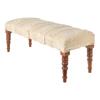 Haarlem 18"H x 48"W x 16"D Bench - Traditional - Upholstered Benches ...