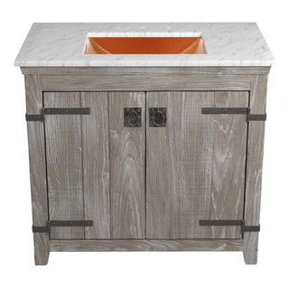 Native Trails VNB-VNT-CPS45-PLC-3 36" Vanity with Carrara Marble and ...