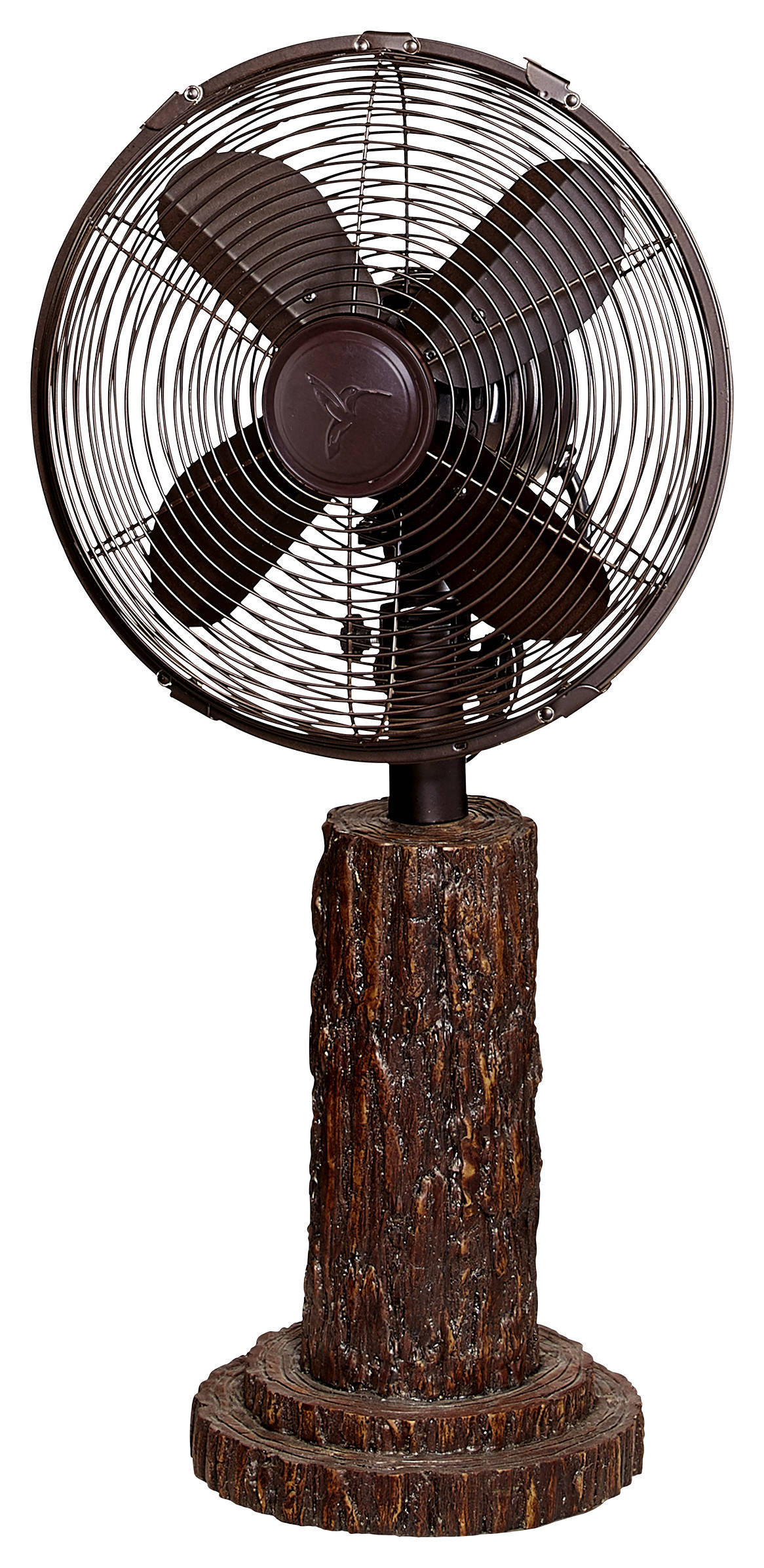 Table Fan, Fir Bark - Rustic - Electric Fans - by DecoBreeze | Houzz