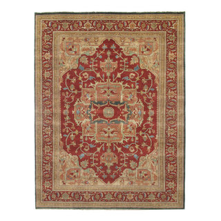 Rust Persain Serapi Design Rug 11'4''x15'2'' - Mediterranean - Area ...