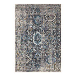 Samra SAM-01 Denim/Gray, 2'7"x10' - Contemporary - Hall And Stair ...
