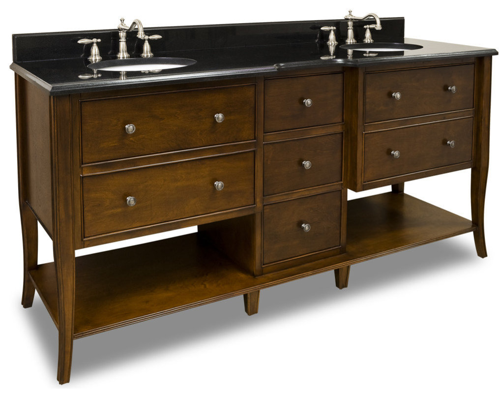 Jeffrey Alexander VAN081D-72-T 72" Philadelphia Refined Vanity ...
