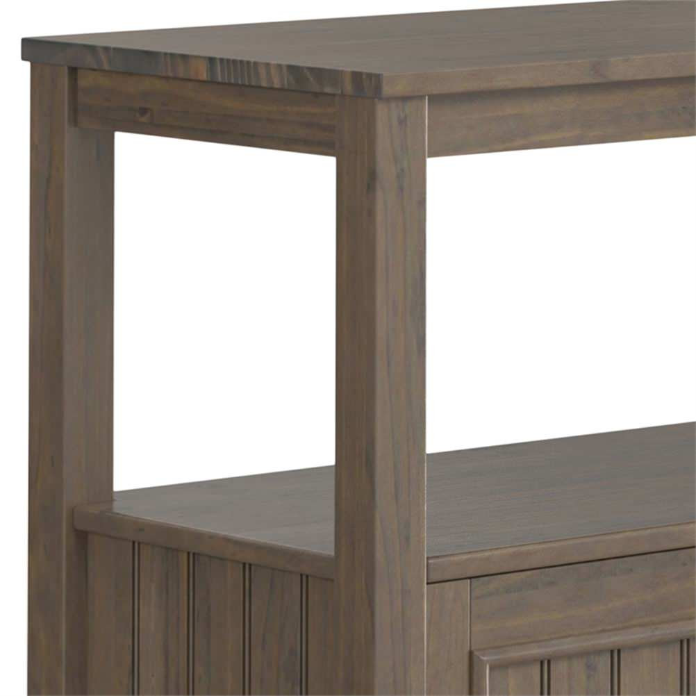 Lev SOLID WOOD 48 inch Wide Contemporary Console Table in Smoky Brown ...