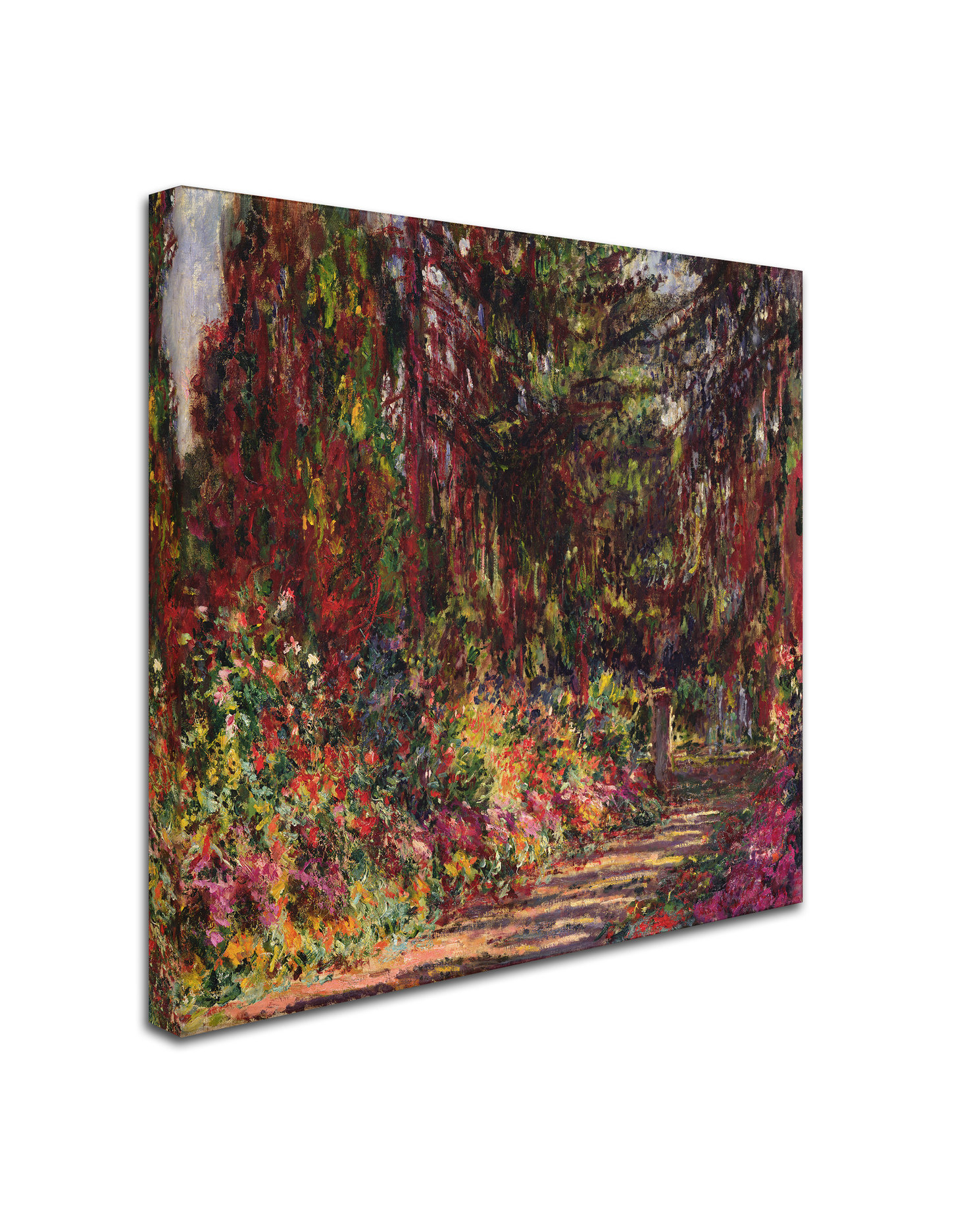 Claude Monet 'The Garden Path at Giverny' Canvas Art, 35"x 35 ...