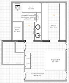 Master Bedroom Layout ...placement of king bed???