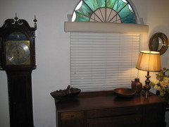 Furniture .. long buffet table in front of window?