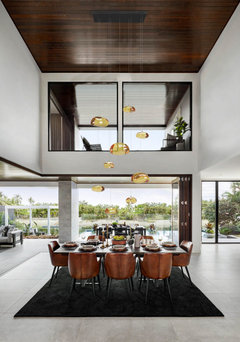 Dining room chandelier height with 18 foot ceiling?