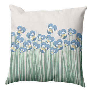 Field of Pansies Pillow, 20"x20" - Farmhouse - Decorative Pillows - by ...