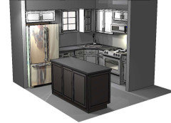 Has anyone used the color boulder for kitchen cabinets?