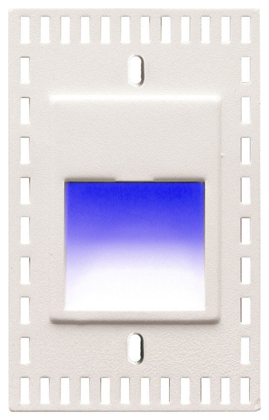 LEDme Vertical Blue Trimless Step and Wall Light, White - Modern ...