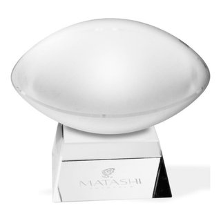 Matashi Crystal Paperweight With Etched Football Ornament With Lighted ...