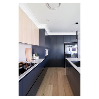 Modern Kitchen with Dark Blue Cabinets - Modern - Kitchen - Sydney - by ...
