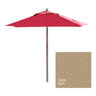 South Beach 6 Rib .750 11' Hexagon Market Umbrella, Linen ...