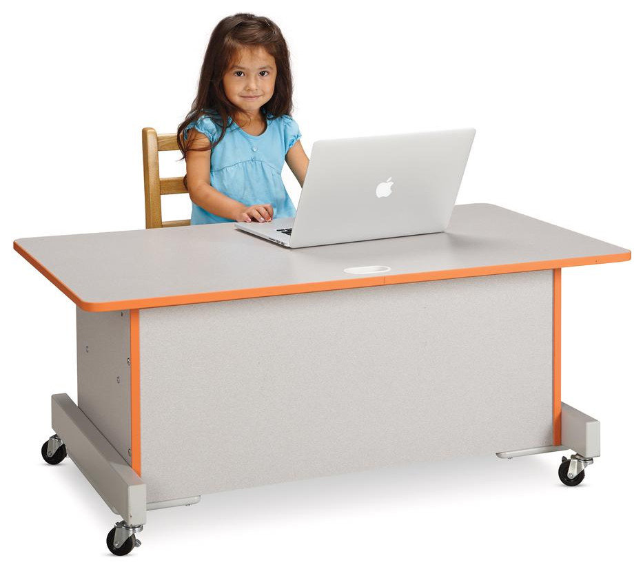 Apollo Single Computer Desk - Teal - Contemporary - Desks And Hutches ...