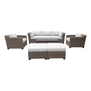 Florence 8 Piece Outdoor Wicker Patio Furniture Set 08c - Tropical ...