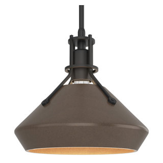 Henry with Chamfer Pendant, Black, Bronze Accents - Transitional ...