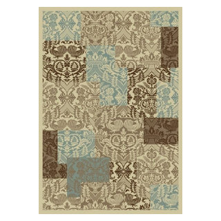 Concord Global Chester 9861 Patchwork Rug Rug, 6'7"x9'3" - Contemporary ...