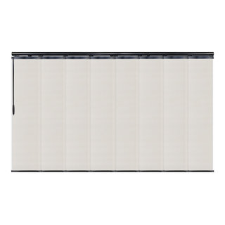 Nikolina 8-Panel Track Extendable Vertical Blinds 130-175"W, 116" H ...
