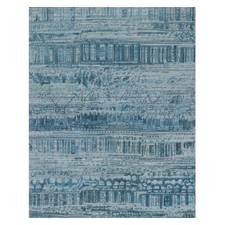 Sojourn RG-02 Blue 2'x3' Area Rug, 4'x6' - Contemporary - Area Rugs ...