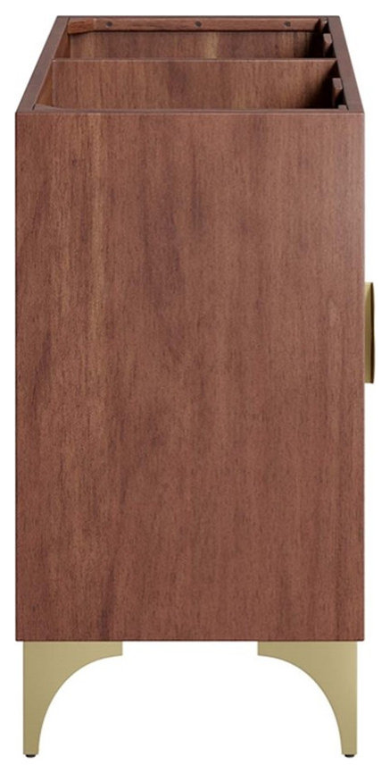 Modway Daylight 48" Solid Mango Wood Bathroom Vanity Cabinet - Walnut ...