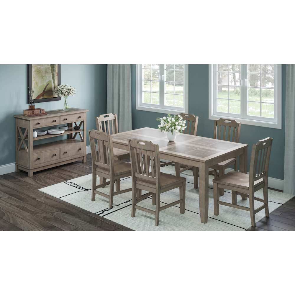 Prescott Park Modern Contemporary 74'' Extension Dining Table with Tile ...