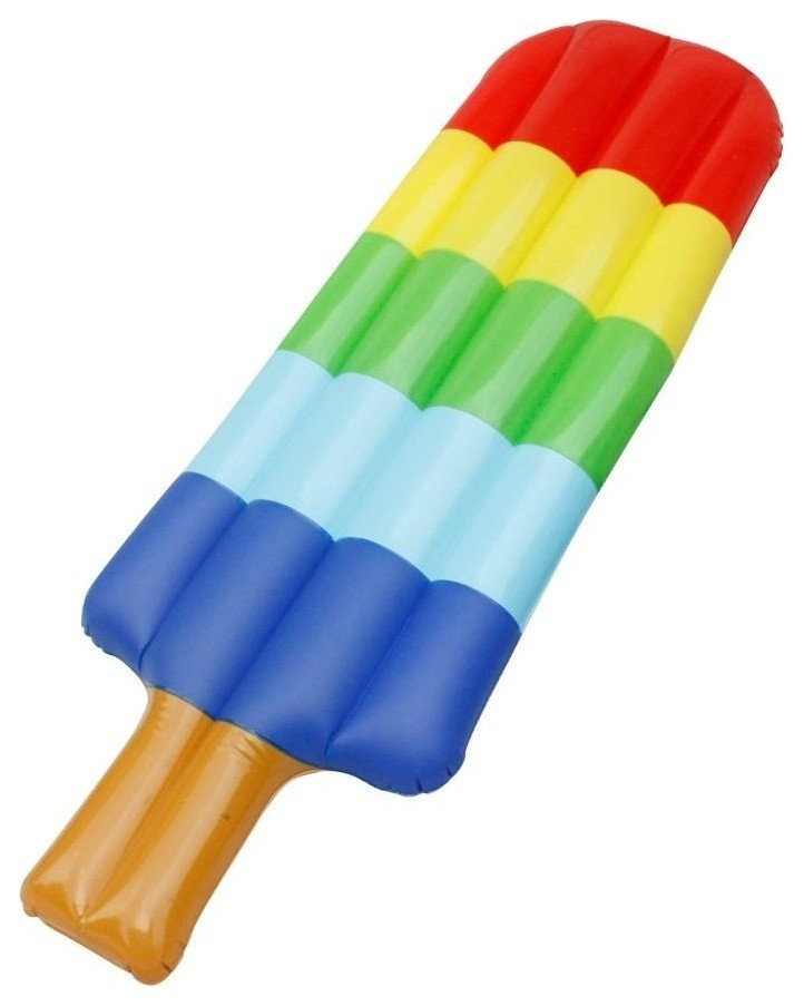68.5" Inflatable Multi-Color Popsicle Swimming Pool Novelty Raft Float ...