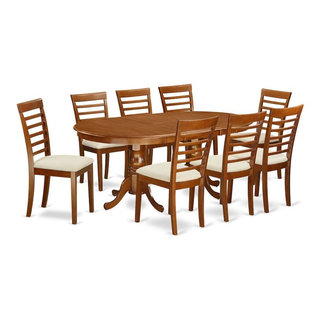 9-Piece Dining Room Set, Table Plus, 8 Chairs With Cushion ...
