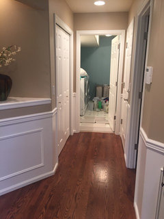 Lay rectangular tile lengthwise or widthwise