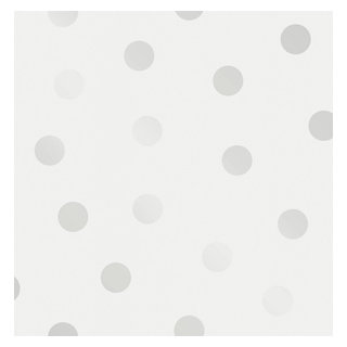 Cece Silver Starlight Spots Wallpaper, Bolt - Contemporary - Wallpaper ...