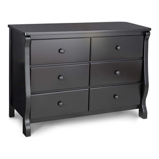 Contemporary Dresser, Unique Curved Side Panel and 6 Drawers ...