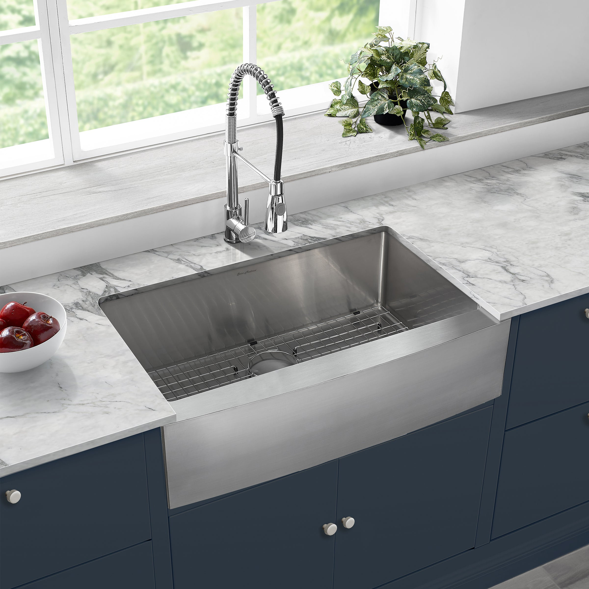 Rivage 33 x 21 Stainless Steel, Single Basin, Farmhouse Kitchen Sink ...