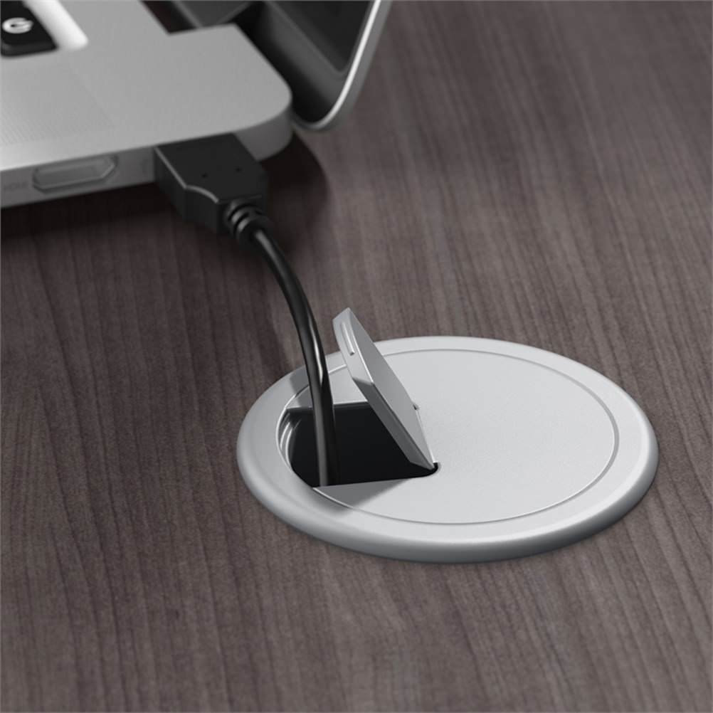 Pemberly Row 66W x 30D Office Desk in Storm Gray - Engineered Wood ...