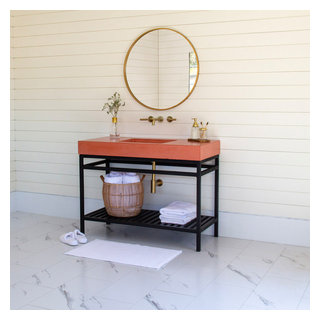 Concrete Freestanding Vanity 48" Integrated Sink - Transitional ...