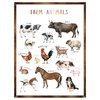 Farm Animals Wooden Kids Room Decor Classroom Decor, Large 32"x24 ...