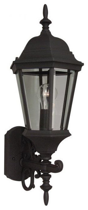 Craftmade Straight Glass Medium Wall Mount, Textured Matte Black ...