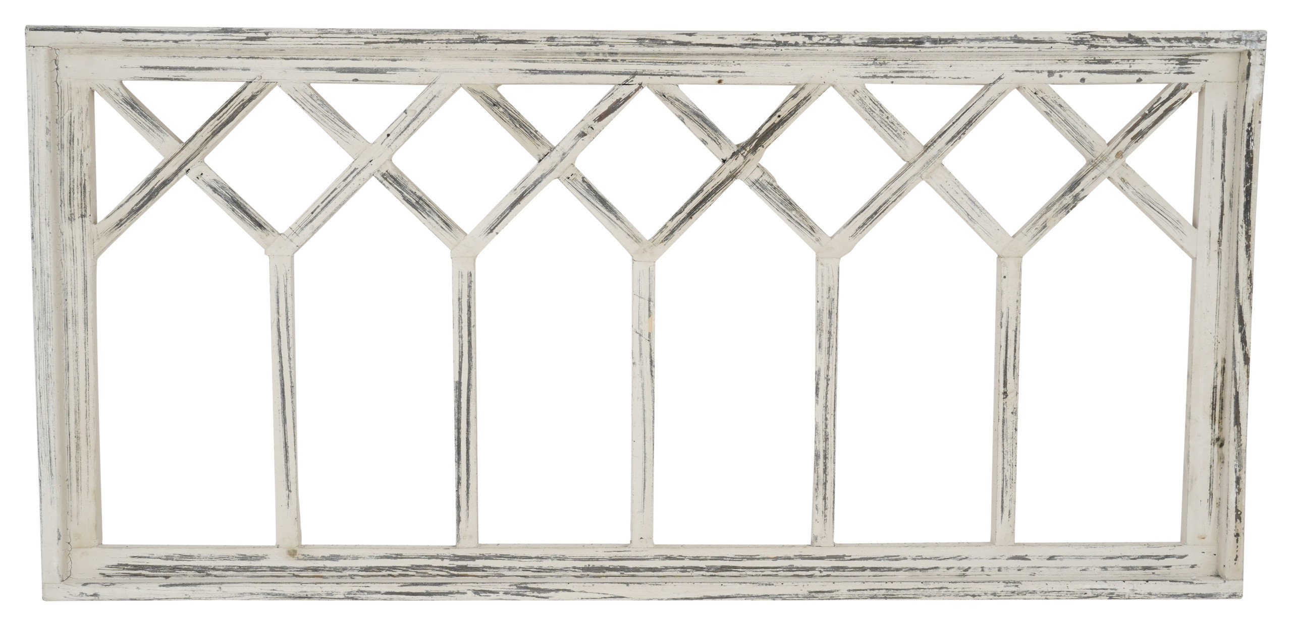 Diamond Simple Window Large Wall Rustic Garden Patio 44x23" - Farmhouse ...
