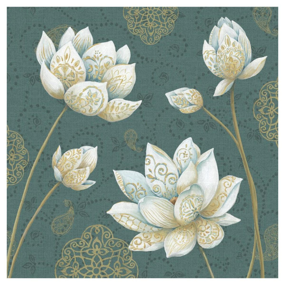"Lotus Dream IVB" Digital Paper Print by Daphne Brissonnet, 20"x20", 42 ...