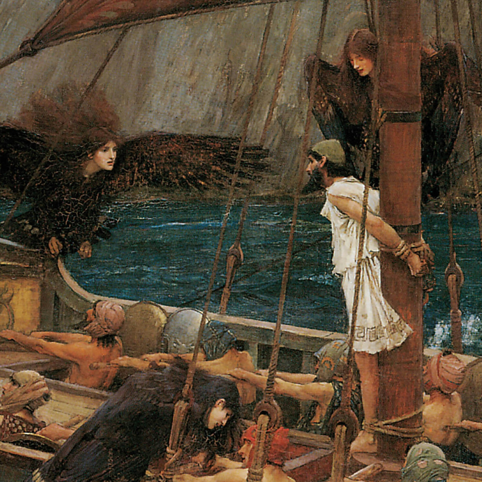 "Ulysses and the Sirens 1891" Stretched Canvas Replica, 47"x26 ...