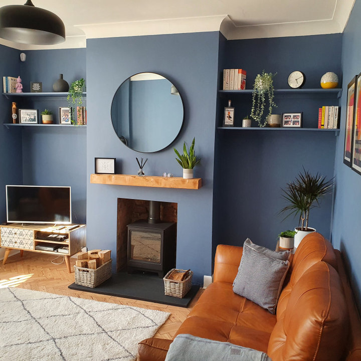 75 Beautiful Living Room with a Chimney Breast Ideas and Designs ...