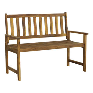Groot Acacia Wood Gardening Bench in Natural Brown - Transitional ...