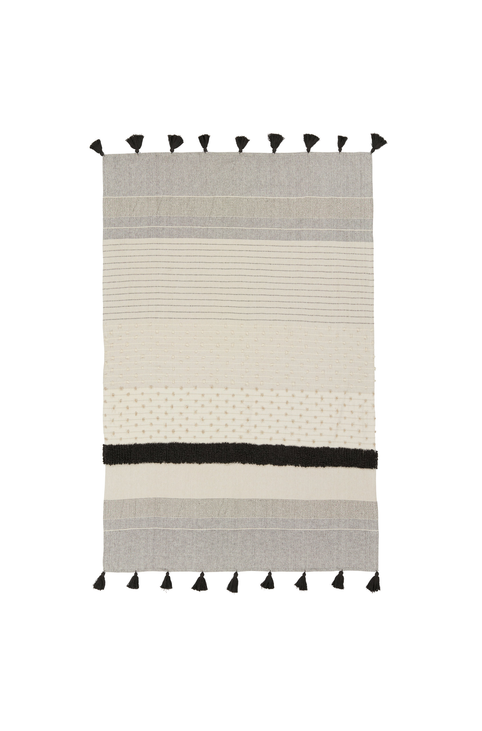 Jaipur Living Sur Striped Gray/Ivory Throw - Contemporary - Throws - by ...
