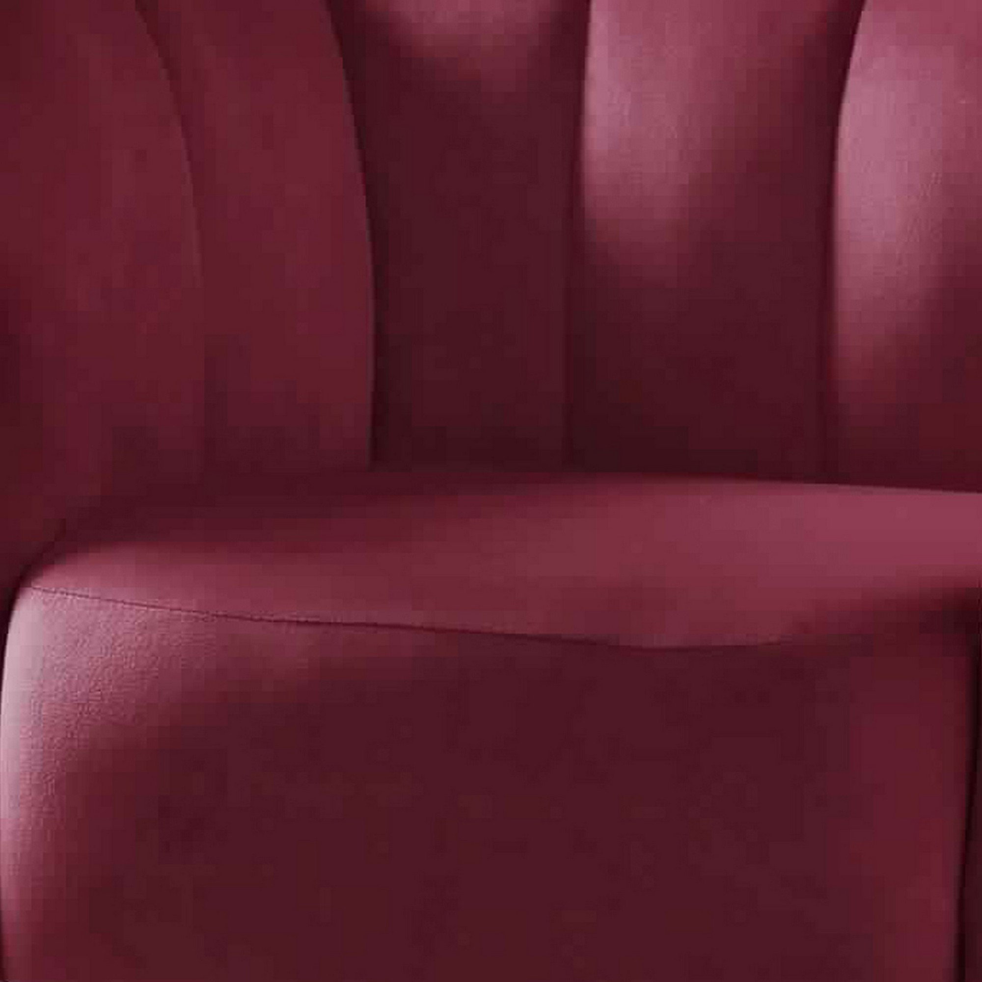 Channel Tufted Flared Back Accent Chair with Slanted Legs, Red and Gold ...