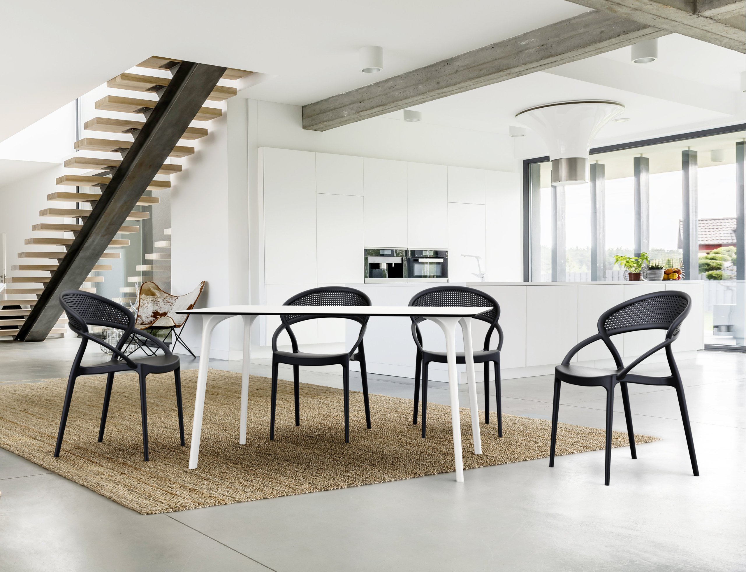 Compamia Sunset Dining Chair Black, Set of 2 - Transitional - Outdoor ...