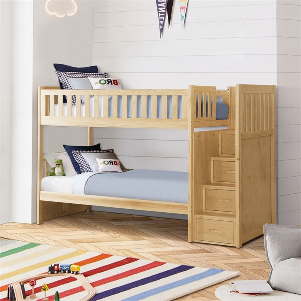 Lexicon Contemporary Wood and MDF Board Twin/Twin Step Bunk Bed in ...