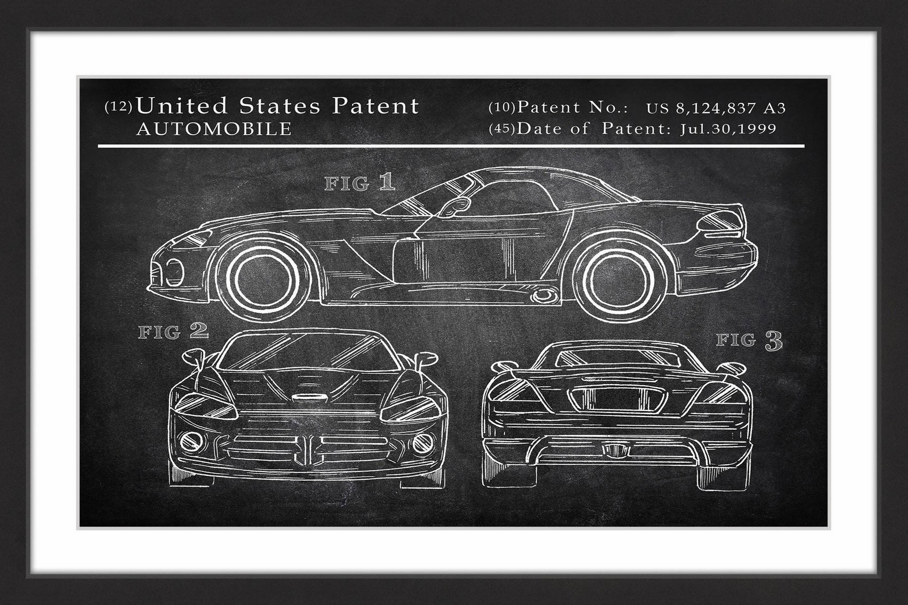 "Sports Car Design" Framed Painting Print, 24"x16" - Industrial ...