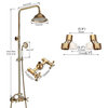 Luxury Gold Rainfall Bath Shower Faucet Set Tub Spout Mixer Tap - Transitional - Showerheads And ...