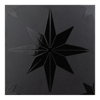 Stella Lustre Midnight Porcelain Wall Tile Sample - Contemporary - Tile ...